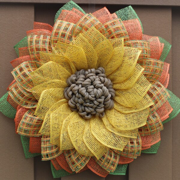 Sunflower Burlap - Etsy