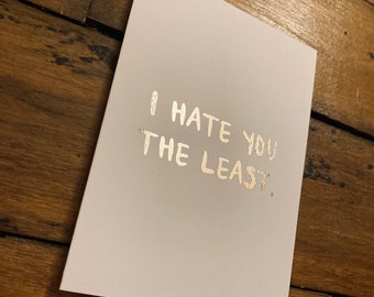 I Hate You Card | Etsy