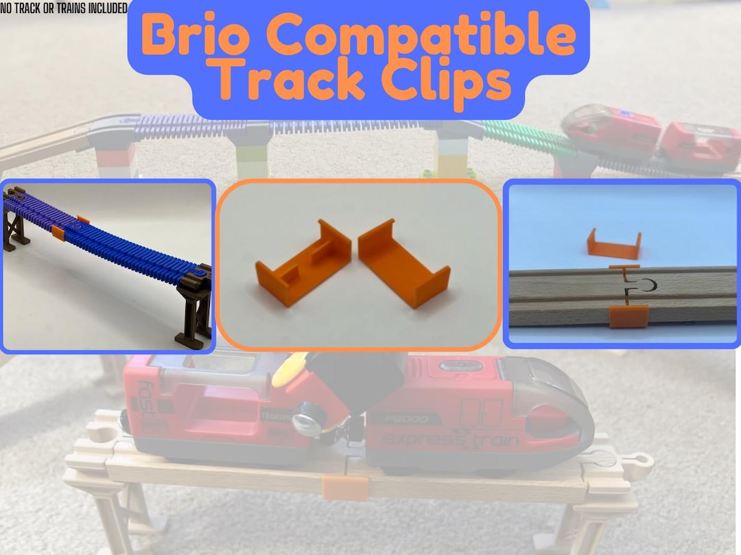 Brio-compatible Track Clips: Secure Wooden Train Tracks - Etsy