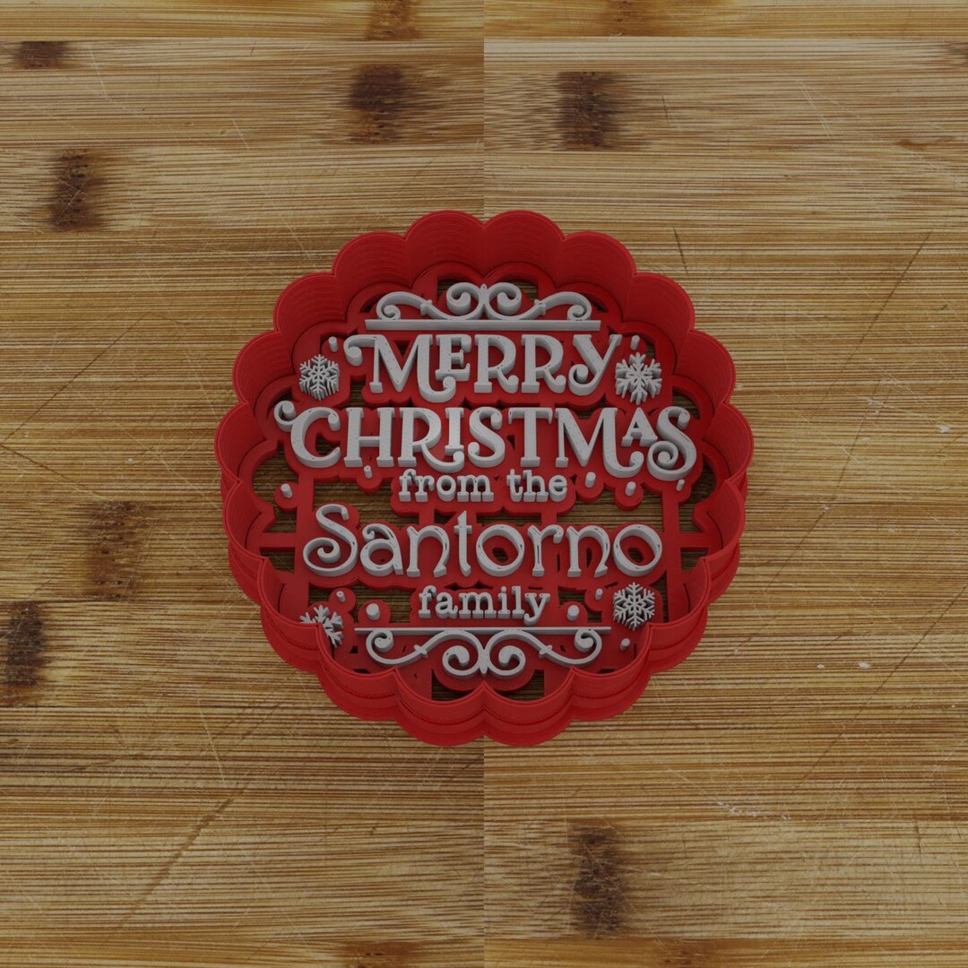 Personalized Family Name Christmas Cookie Cutter - Etsy