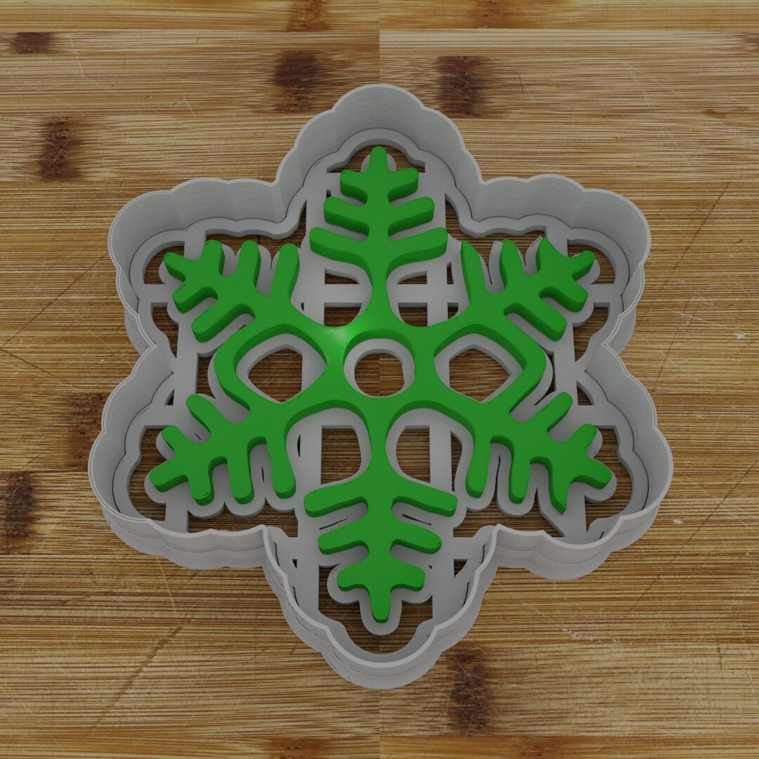 Snowflake 3 Cookie Cutter | Elegant Winter Design | Christmas Cookie Mold - Etsy