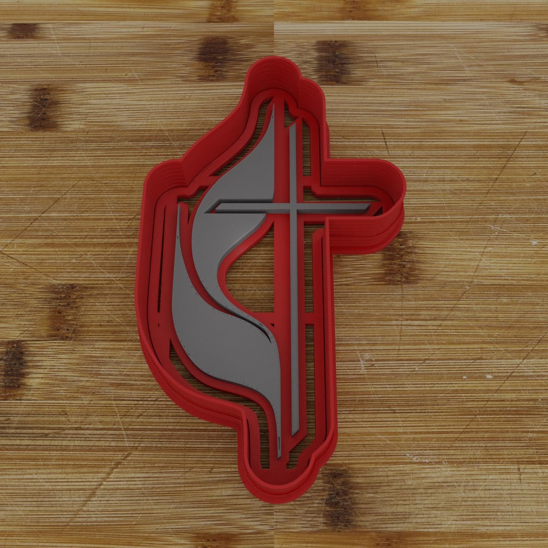 Methodist Cross Cookie Cutter & Embosser | Religious Baking - Etsy