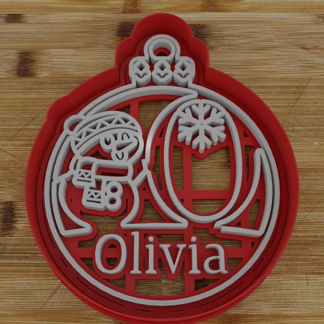 Custom Monogram Cookie Cutter Ornament Cookie Cutter Tree Ball Custom ...