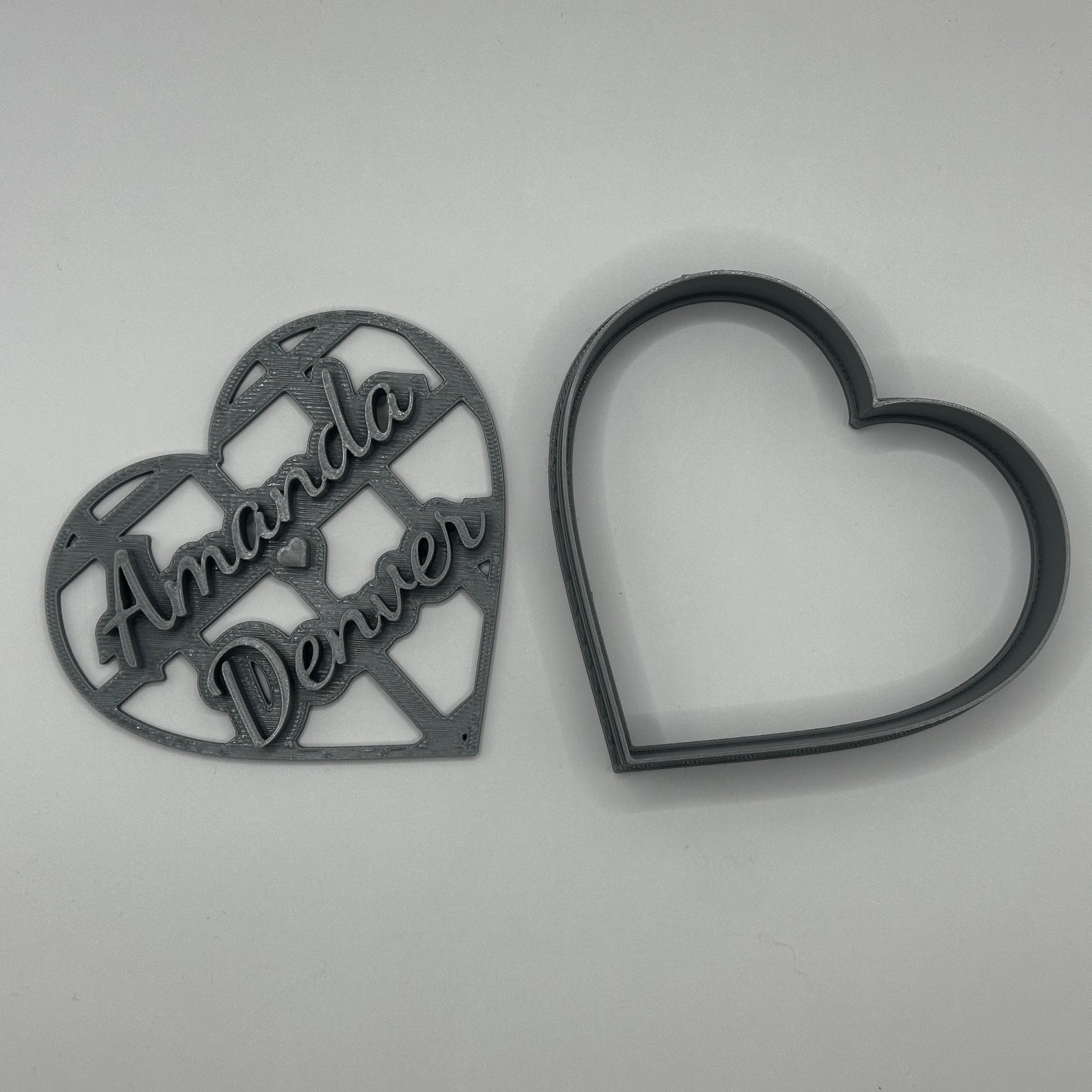 Custom Heart-shaped Cookie Cutter With Names - Personalized Wedding ...
