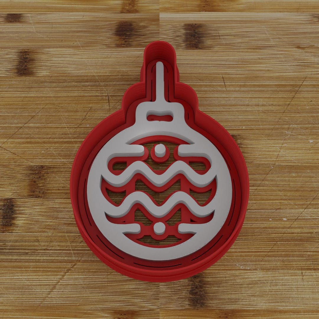 Tree Ball Cookie Cutter | Festive Ornament Design | Holiday Baking Tool ...
