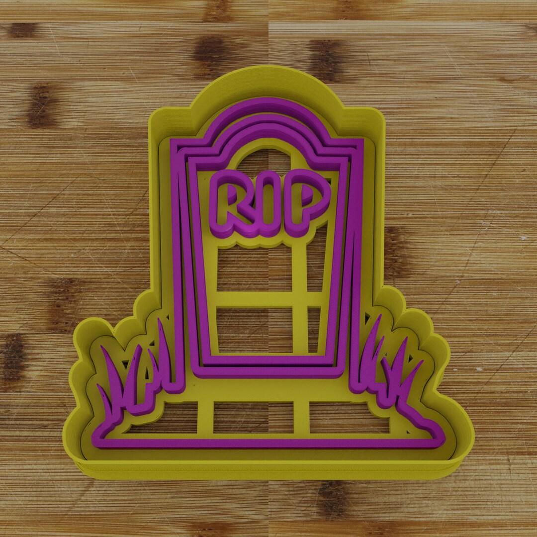 RIP Tombstone Cookie Cutter & Embosser: Spooky Halloween Baking - Etsy