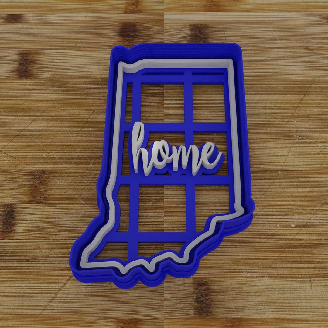 Personalizable Indiana Cookie Cutter & Stamp: Hoosier State Pride - Etsy