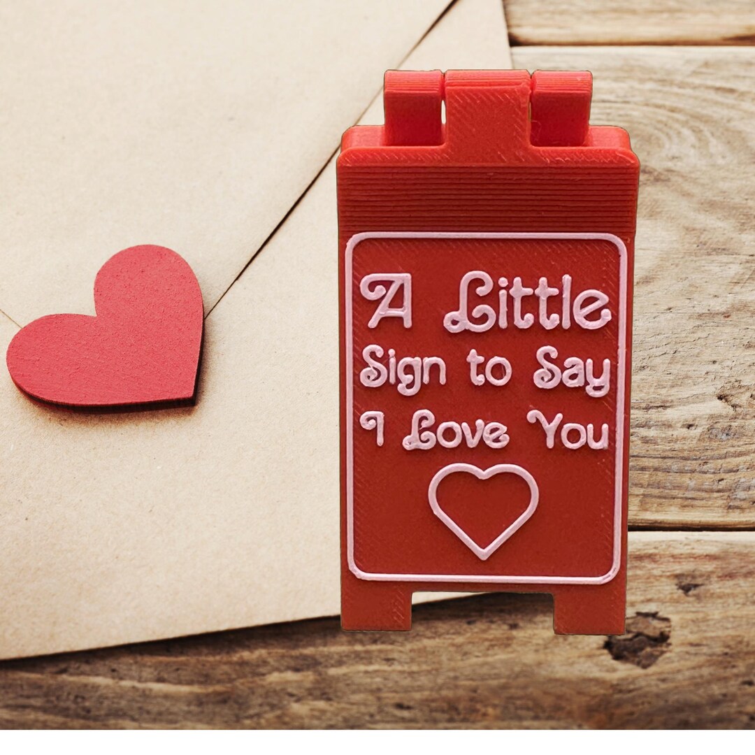 I Love You Mini A-frame Sign: Desktop Decor Gift - Etsy