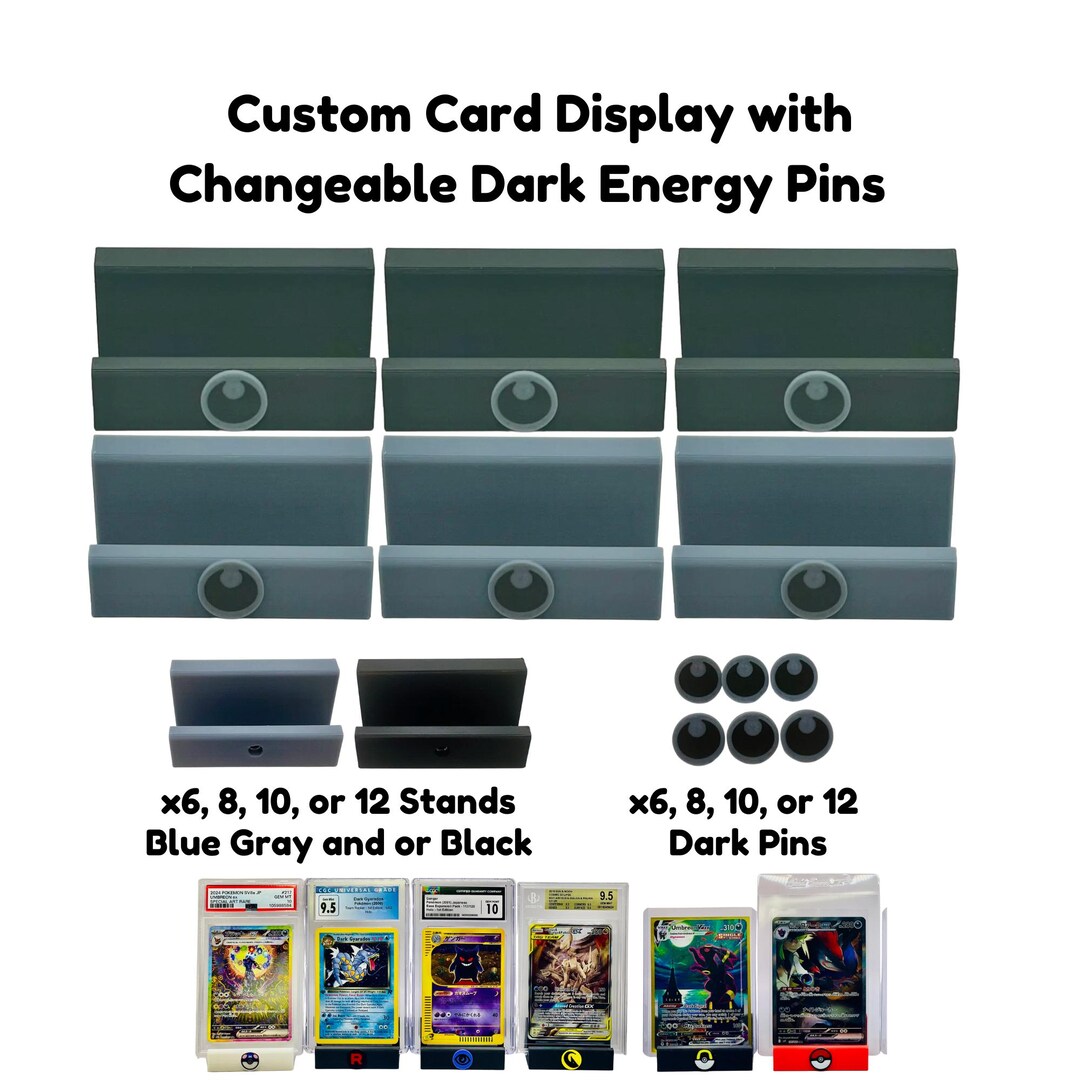 Dark Energy Card Display Stand: Universal Fit With Interchangeable Pins ...