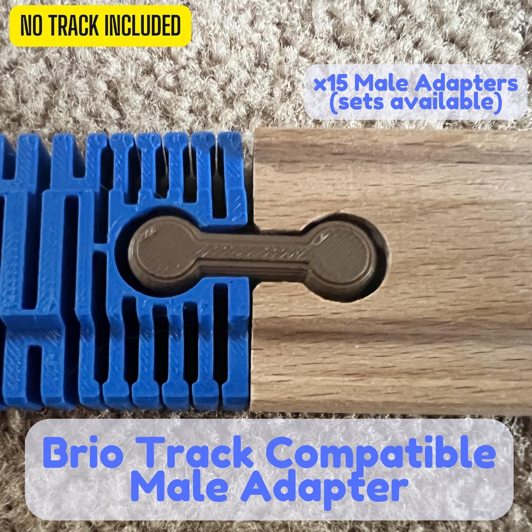 Wooden Train Track Adapter | Connects Two Female Tracks | Brio, Thomas ...