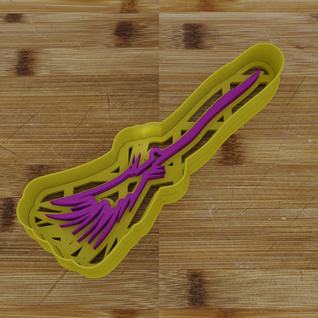 Witches Broom Cookie Cutter and Embosser: Halloween Baking (2 Pc.) - Etsy