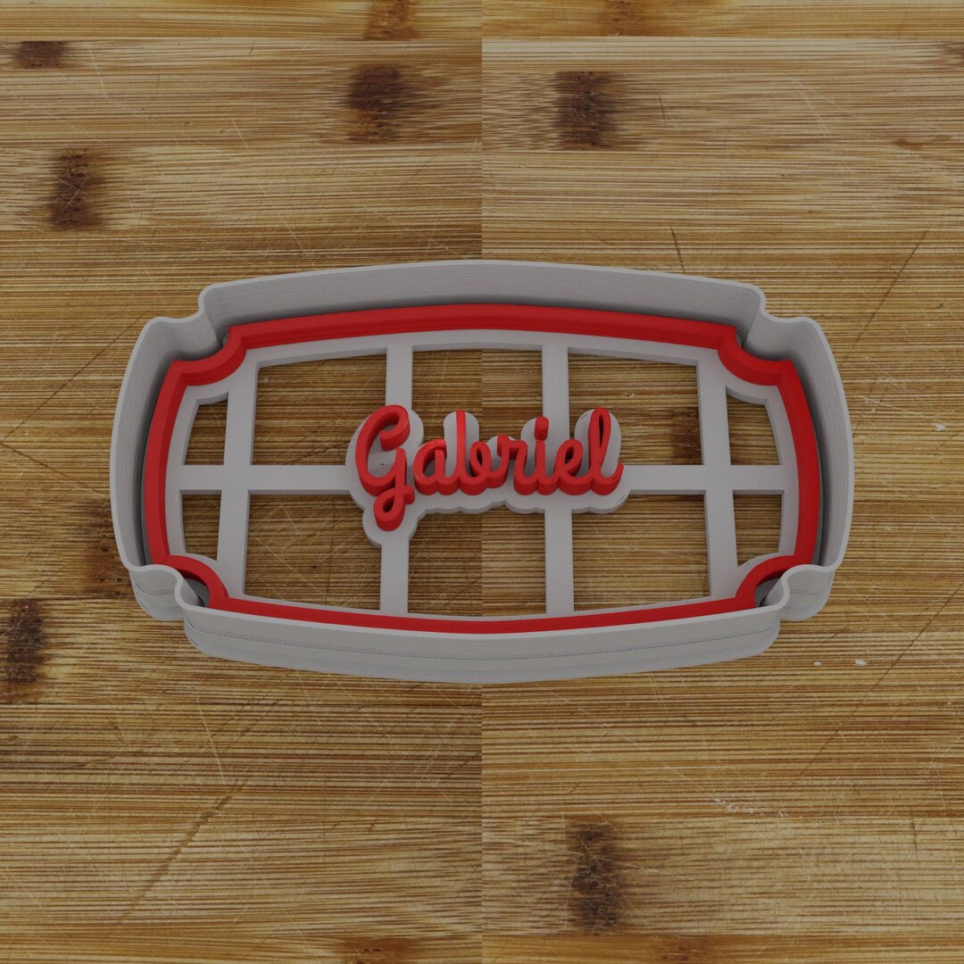 Rectangular Plaque With Cutouts Cookie Cutter Personalization Available ...