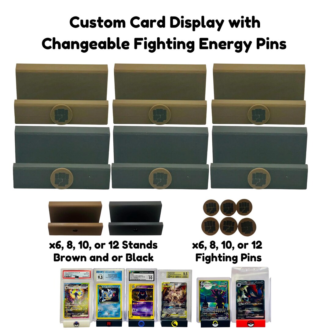 Fighting Energy Card Display Stand: Universal Fit for Slabs, Toploaders ...