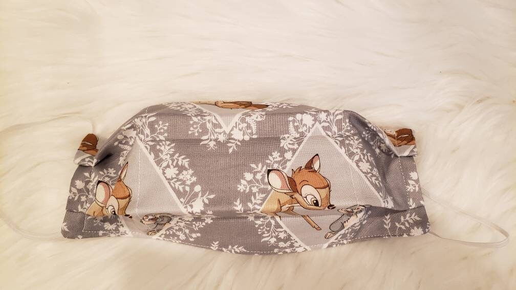 Disney Bambi 100% Cotton, Face Mask, Washable, Reusable, Made in the ...