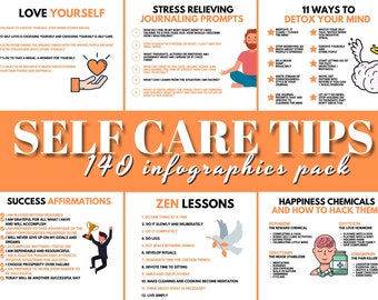 240 Self Care Tips, Mental Health Infographics, Self Help Infographics ...