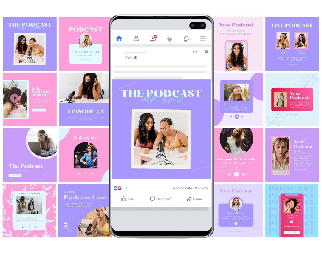 Podcast Canva Template, Podcast Media Kit, Canva Podcast Template ...