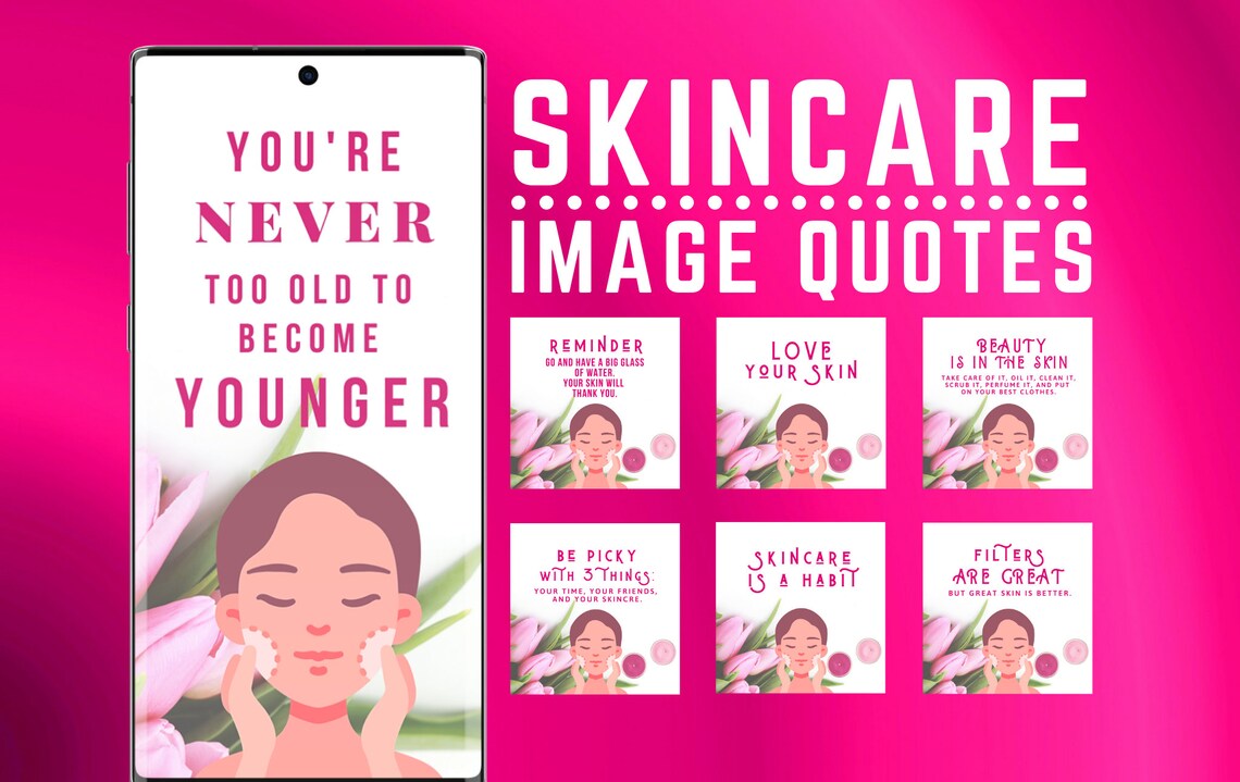 50 Skincare Quotes Esthetician Quotes Skincare Instagram | Etsy