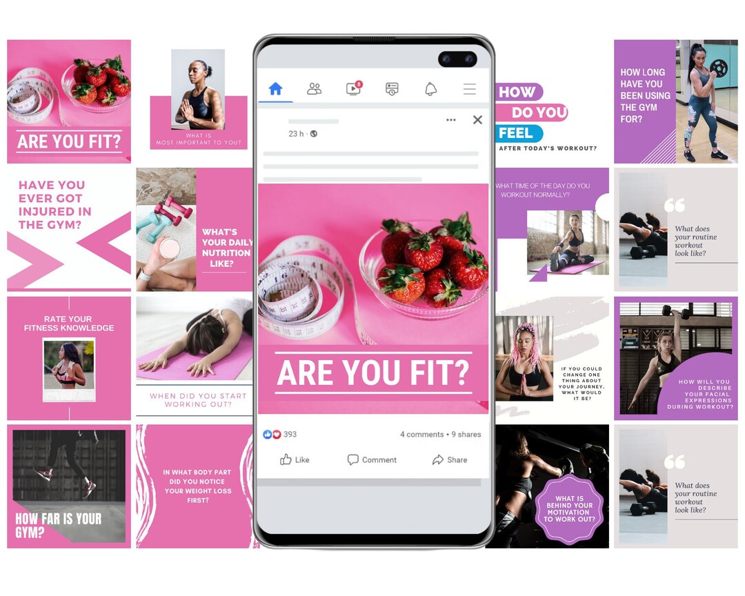 Woman Fitness Instructor Template, Female Fitness Instagram Post ...