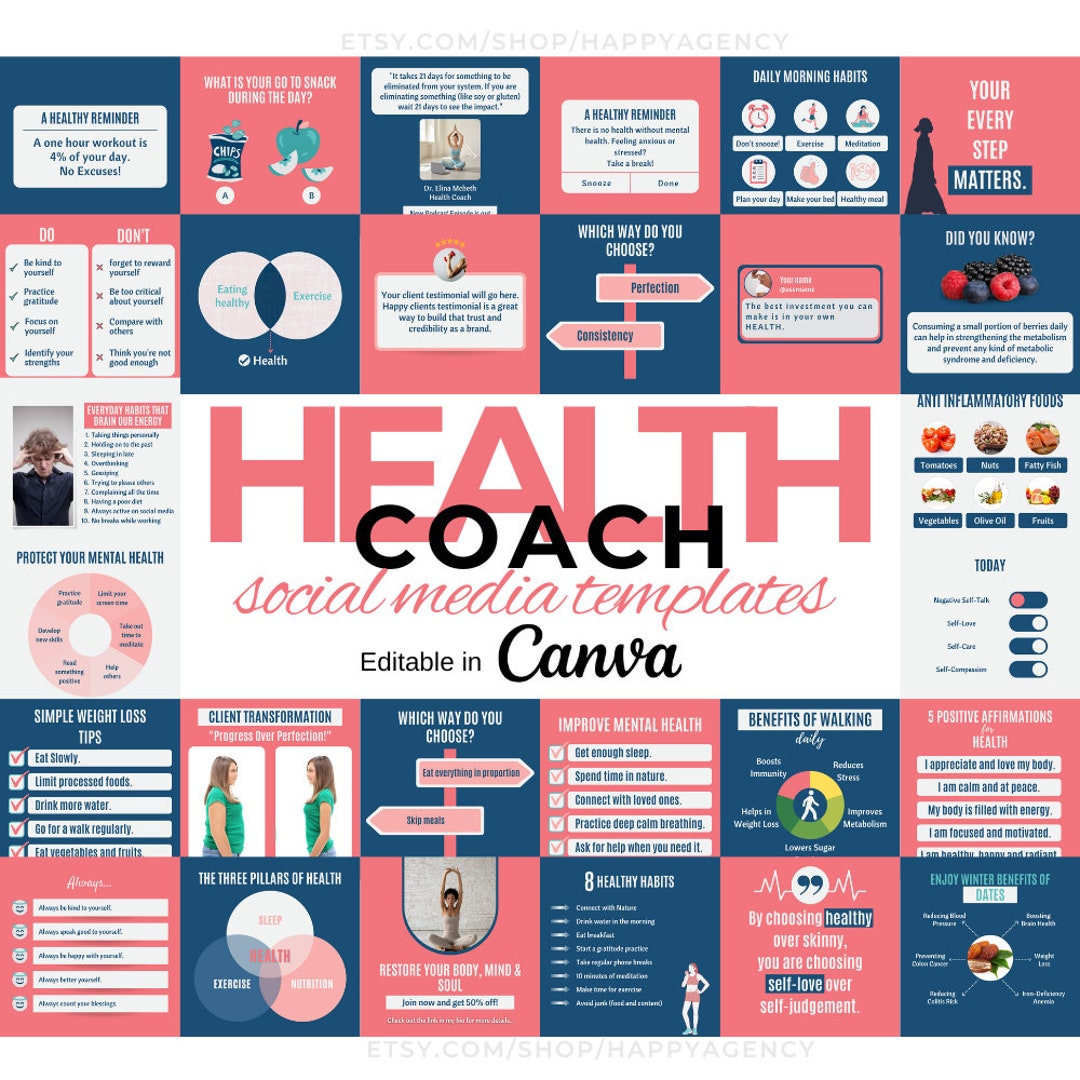 Holistic Health Coach Templates, Health Coach Instagram, Health Social ...