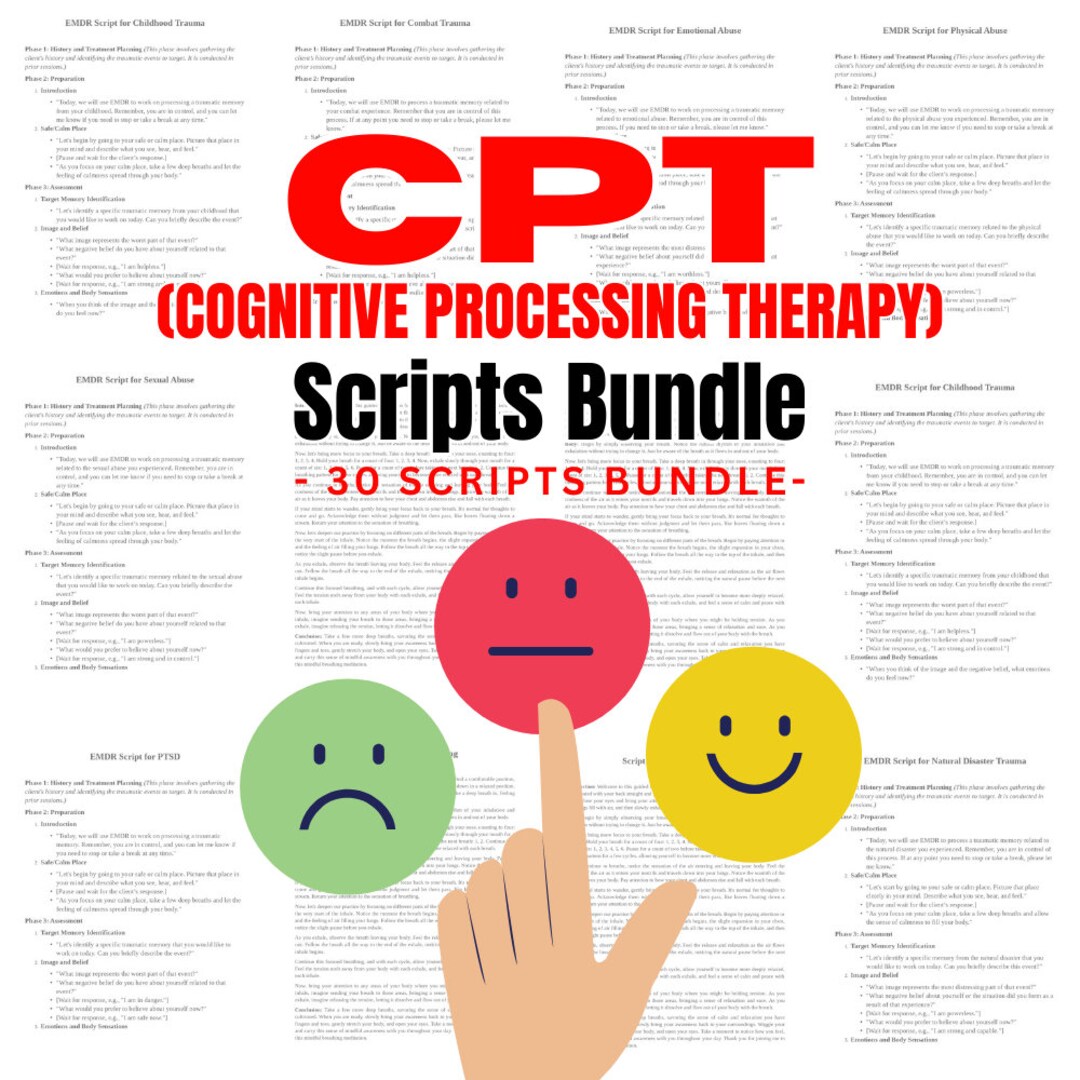 Cognitive Processing Therapy for Ptsd and Trauma, CPT Therapy Exercises ...