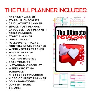 Social Media Planner Instagram Planner Digital Download, Instagram ...