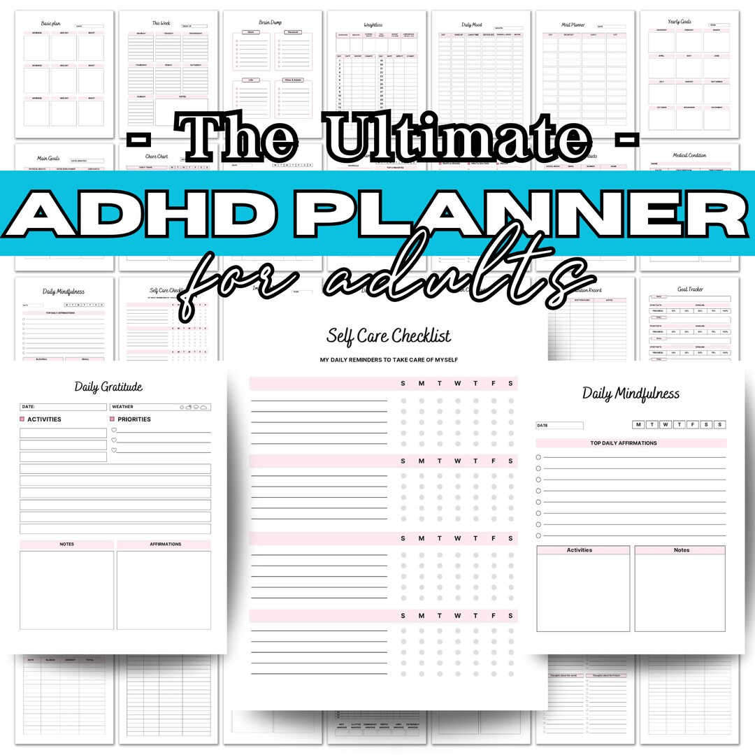 Plr Adhd Planner Print, Adult Adhd Worksheet, Adhd Digital Plan, Adhd ...