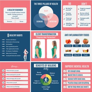 Health Social Media Templates, Health Coach Instagram, Holistic Health ...