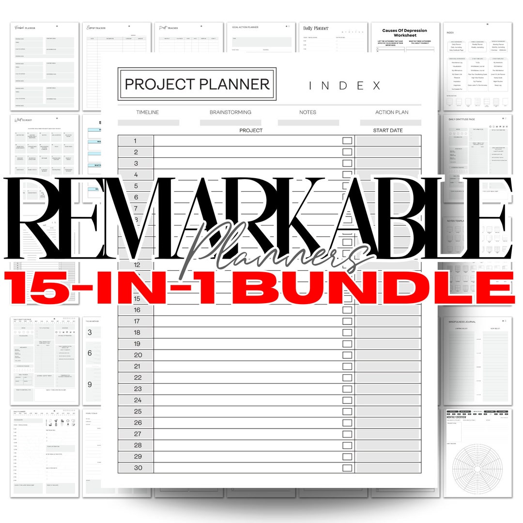 Templates for Remarkable 2 Tablet | Productivity Bundle, Remarkable 2 ...