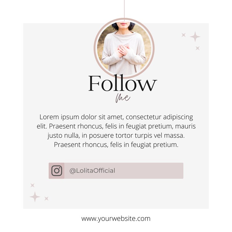 Follow Me Instagram Templates Instagram Templates Canva - Etsy