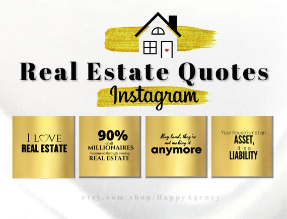 50 Real Estate Quotes Realtor Quotes Realtor Instagram | Etsy