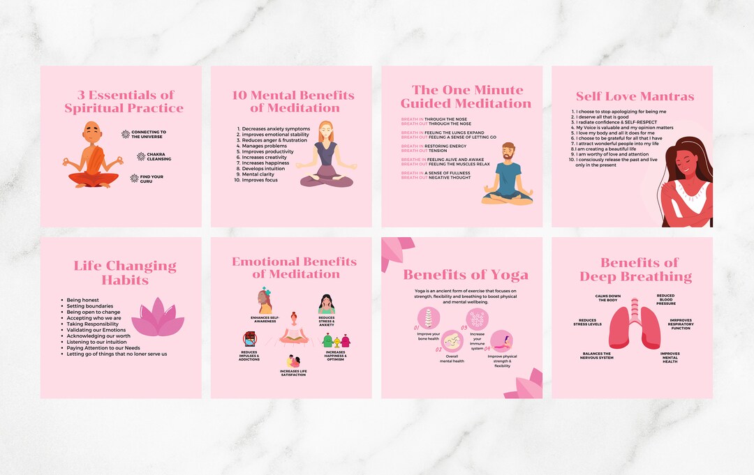 Yoga Social Media Templates, Canva Templates Yoga Post Templates, Yoga ...