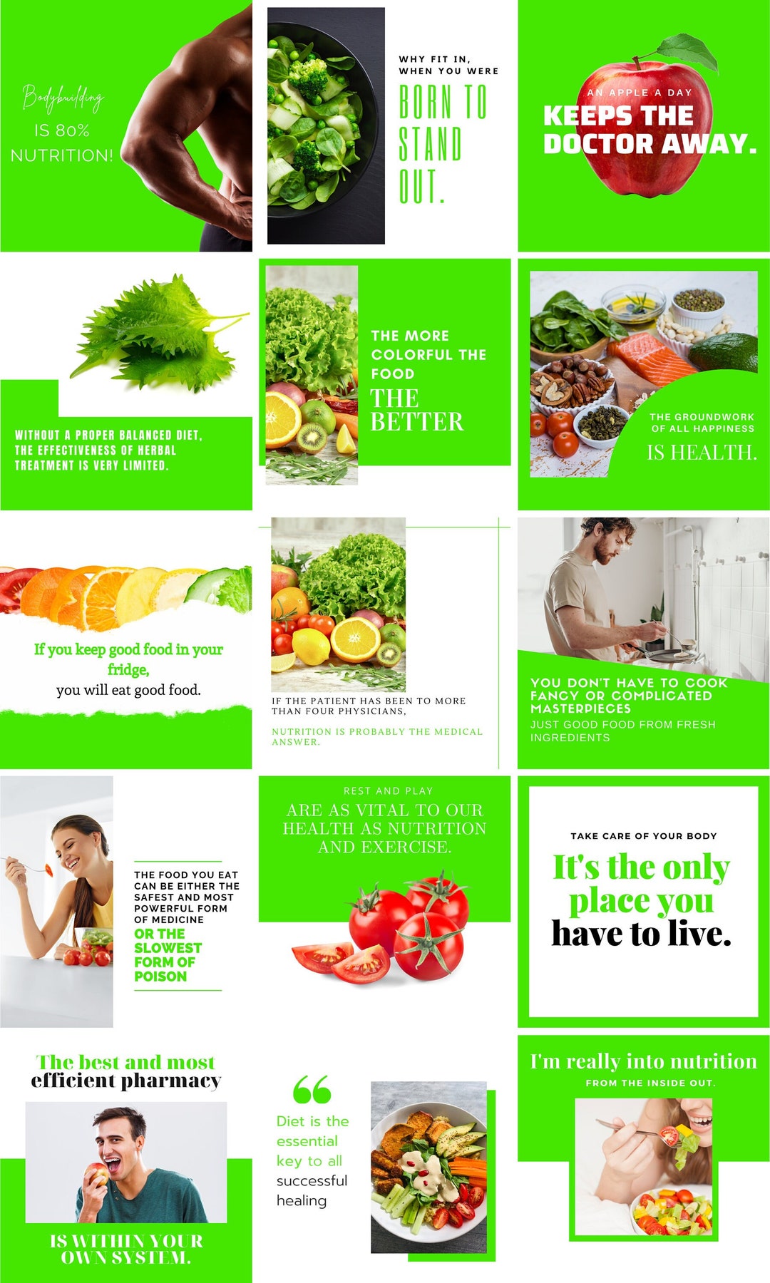 Nutrition Instagram, Nutrition Facts Template, Nutrition Templates ...