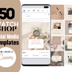 Watch Store Instagram Templates, Watch Shop Instagram Templates, Watch ...