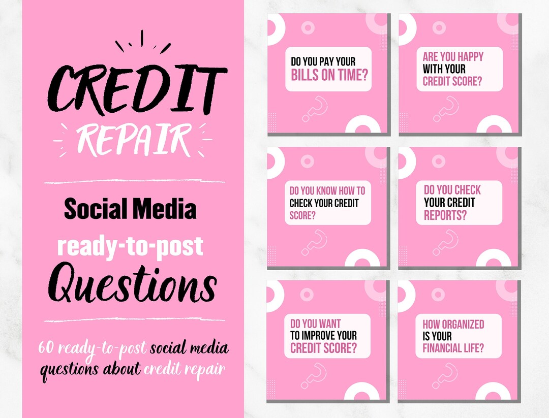 60 Credit Repair Engaging Questions, Credit Repair Captions, Credit ...