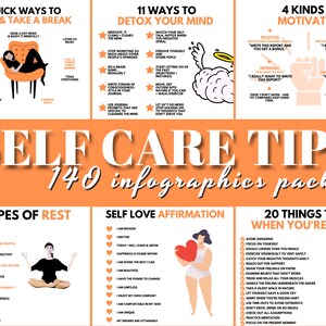 140 Self Care Tips, Mental Health Infographics, Self Help Infographics ...