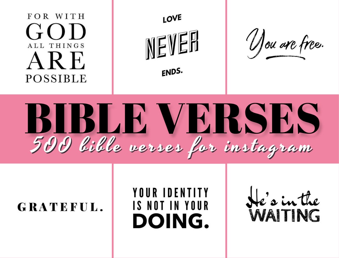 500 Bible Verses for Instagram, Bible Quotes for Instagram, Inspiring ...