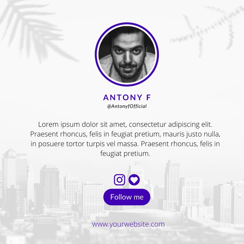 Follow Me Instagram Templates Instagram Templates Canva - Etsy