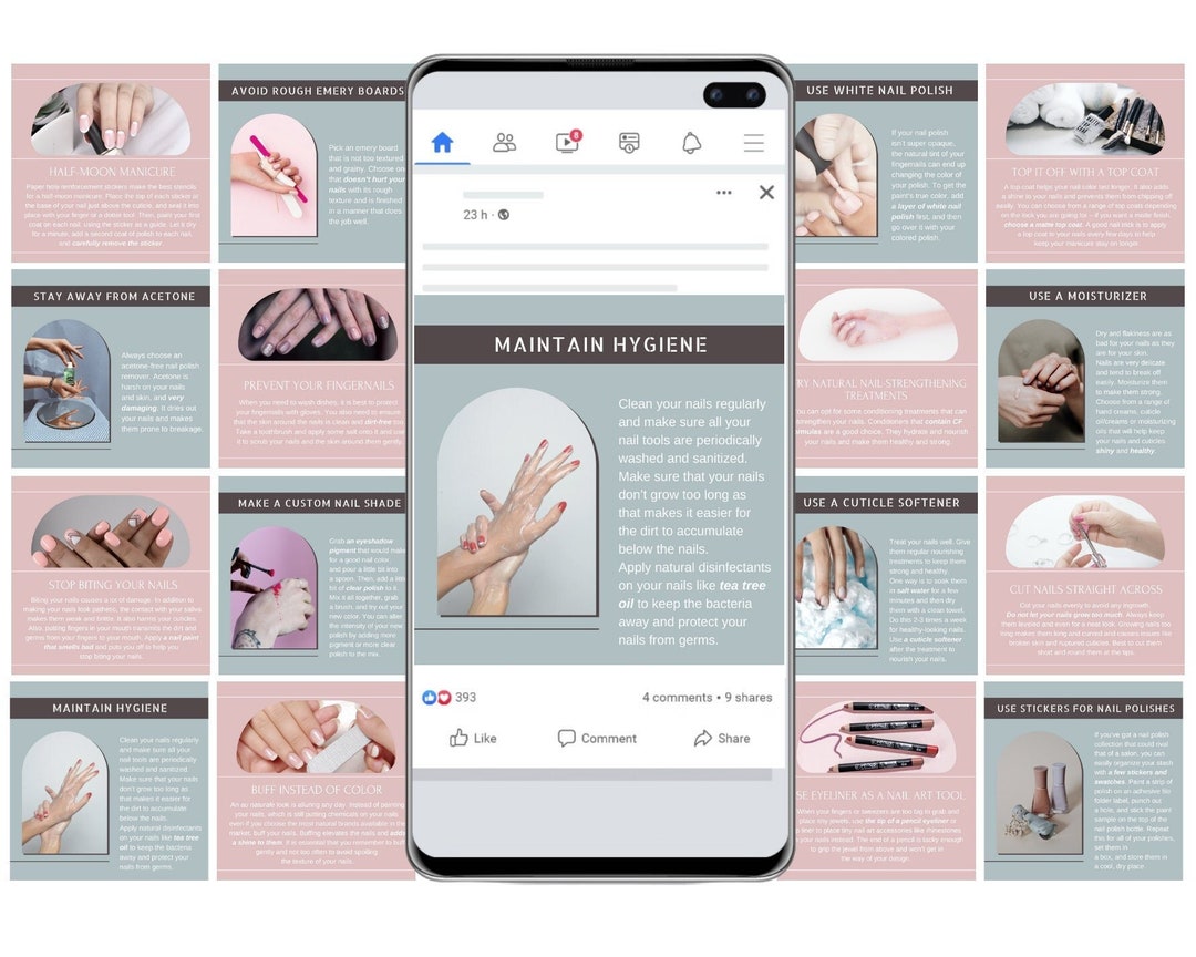 Nail Tech Social Media Posts, Nail Tech Instagram Templates Canva, Nail ...