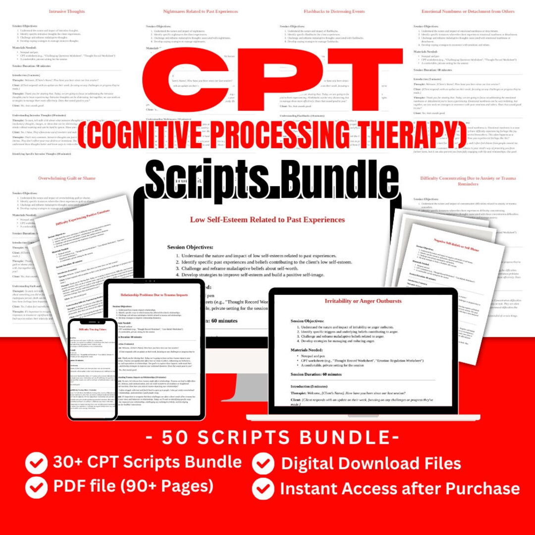 Cognitive Processing Therapy Techniques, CPT Therapy for Depression ...