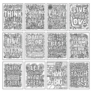 Anxiety Coloring Pages, Antistress Coloring Book, Anxiety Worksheets ...