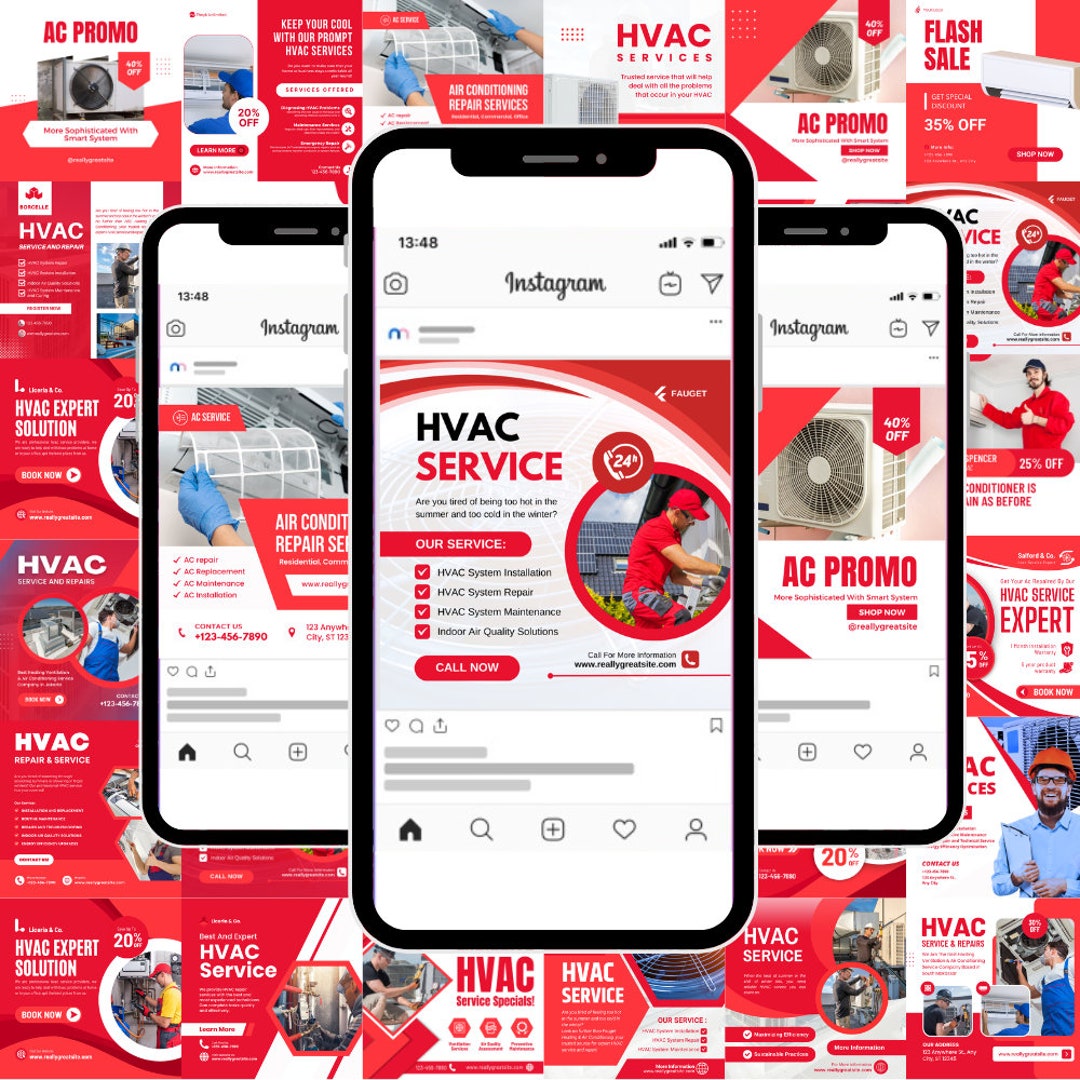 HVAC Social Media Posts, HVAC Templates, Hvac technician, Hvac flyers ...