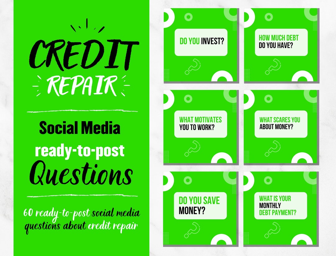 60 Credit Repair Engaging Questions, Credit Repair Captions, Credit ...