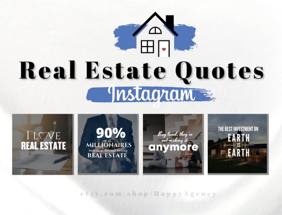 50 Real Estate Quotes Realtor Quotes Realtor Instagram | Etsy