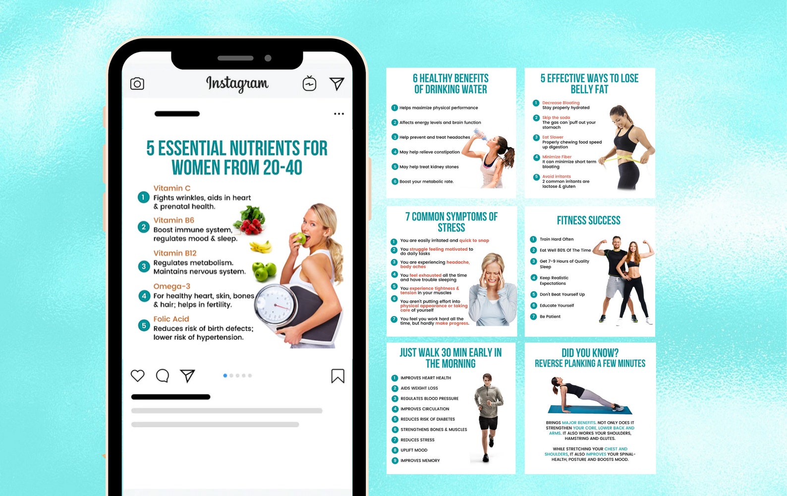 100 Nutrition Infographics Fitness Infographics Health - Etsy