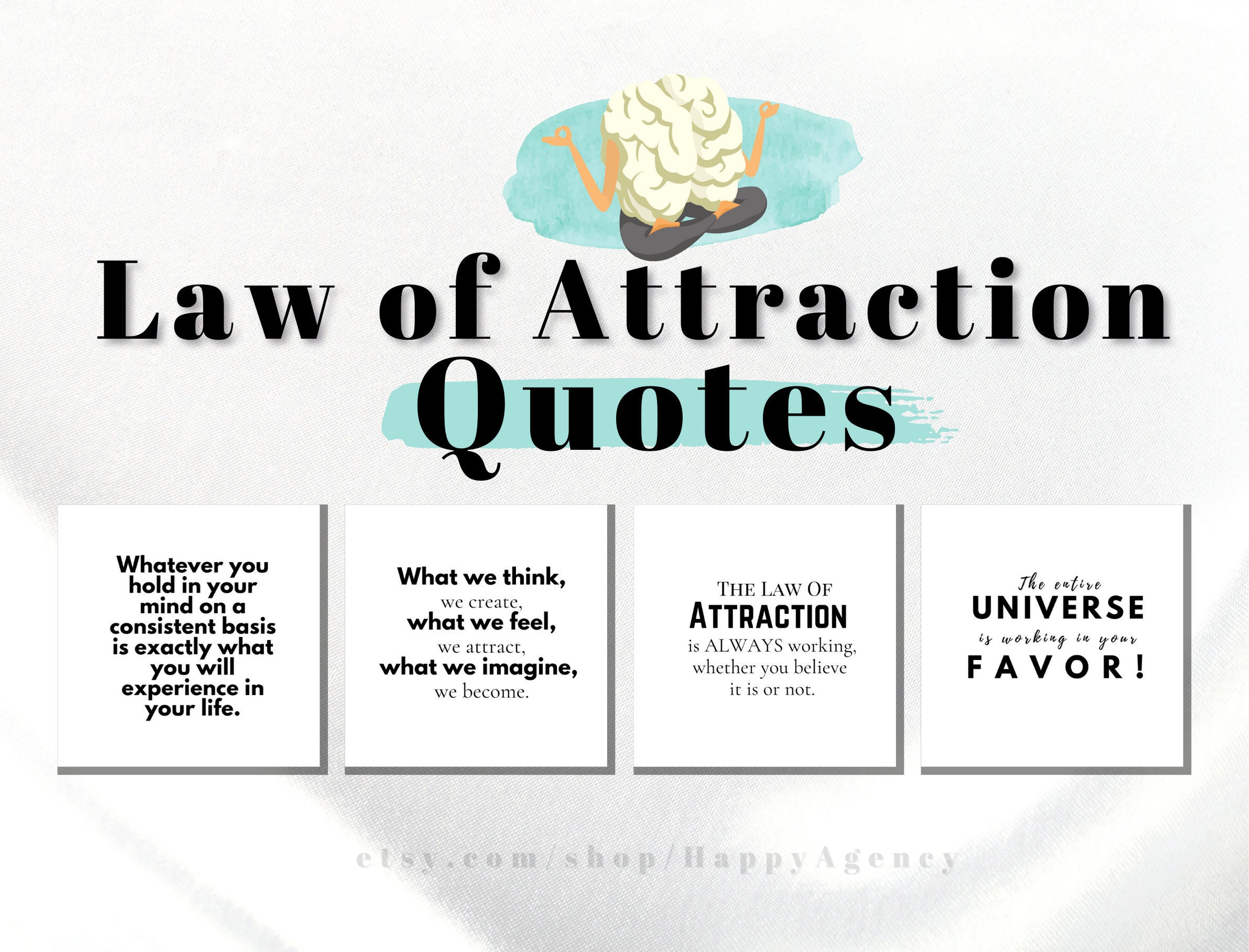 50 Law Of Attraction Quotes Positive Affirmations Self Love Etsy