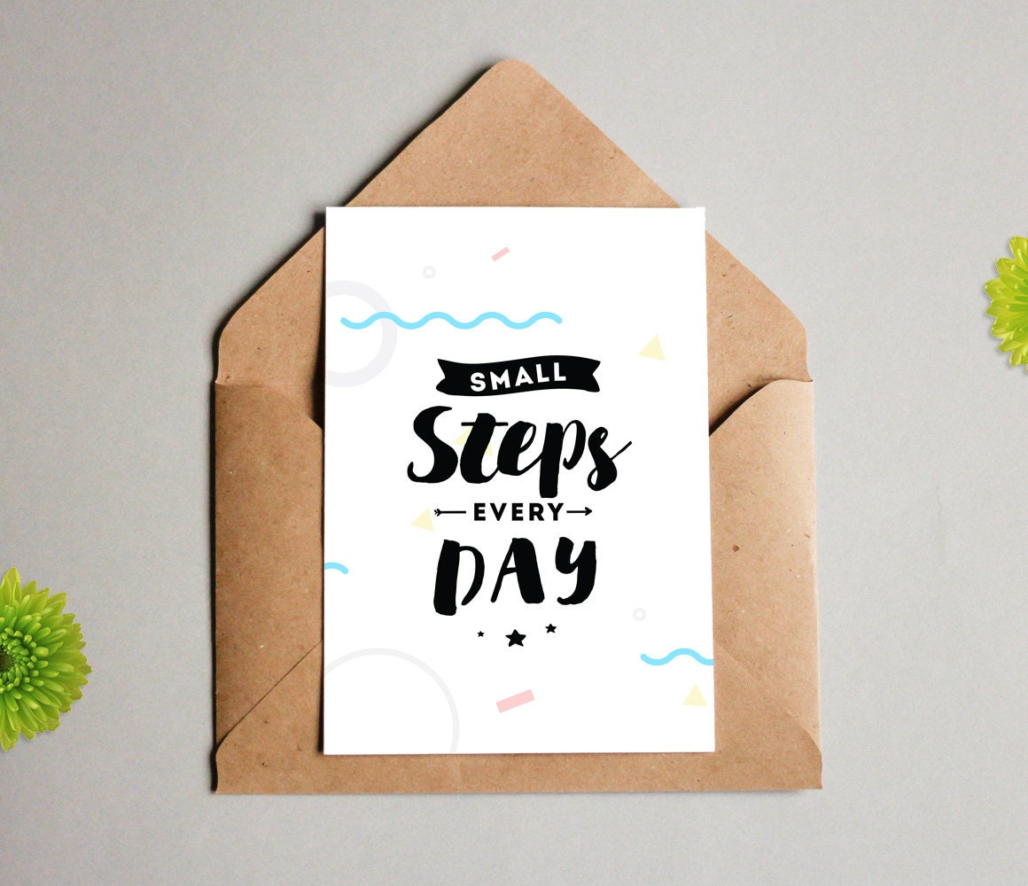 42 positive quotes greeting cards set greeting cards pack | Etsy