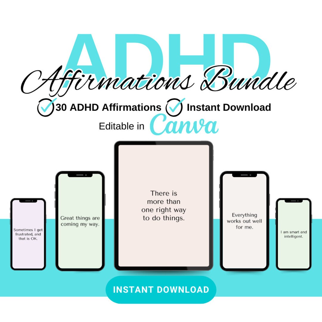 Adhd Printables, Adhd Sticker, Adhd Print Adhd Svg Adhd Journal Adhd ...