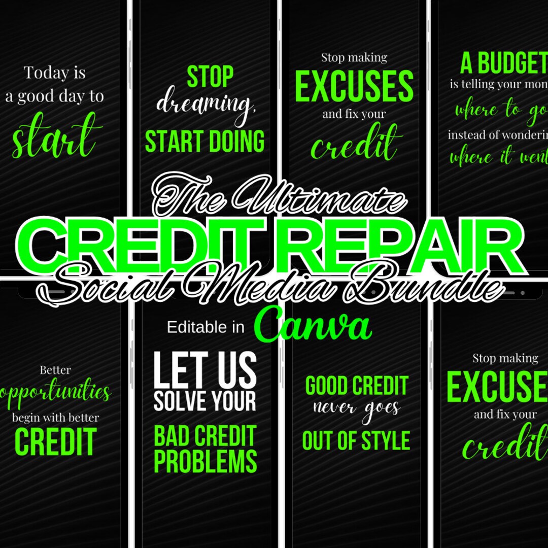 Credit Repair Posts, Social Media Credit Tips for Instagram, Credit ...