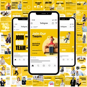 Human Resources Instagram Post Ideas, HR Templates Canva, Recruitment ...