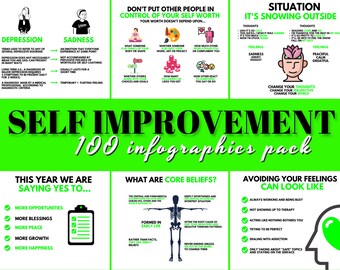 100 Self Help Infographics Success Infographics Self | Etsy